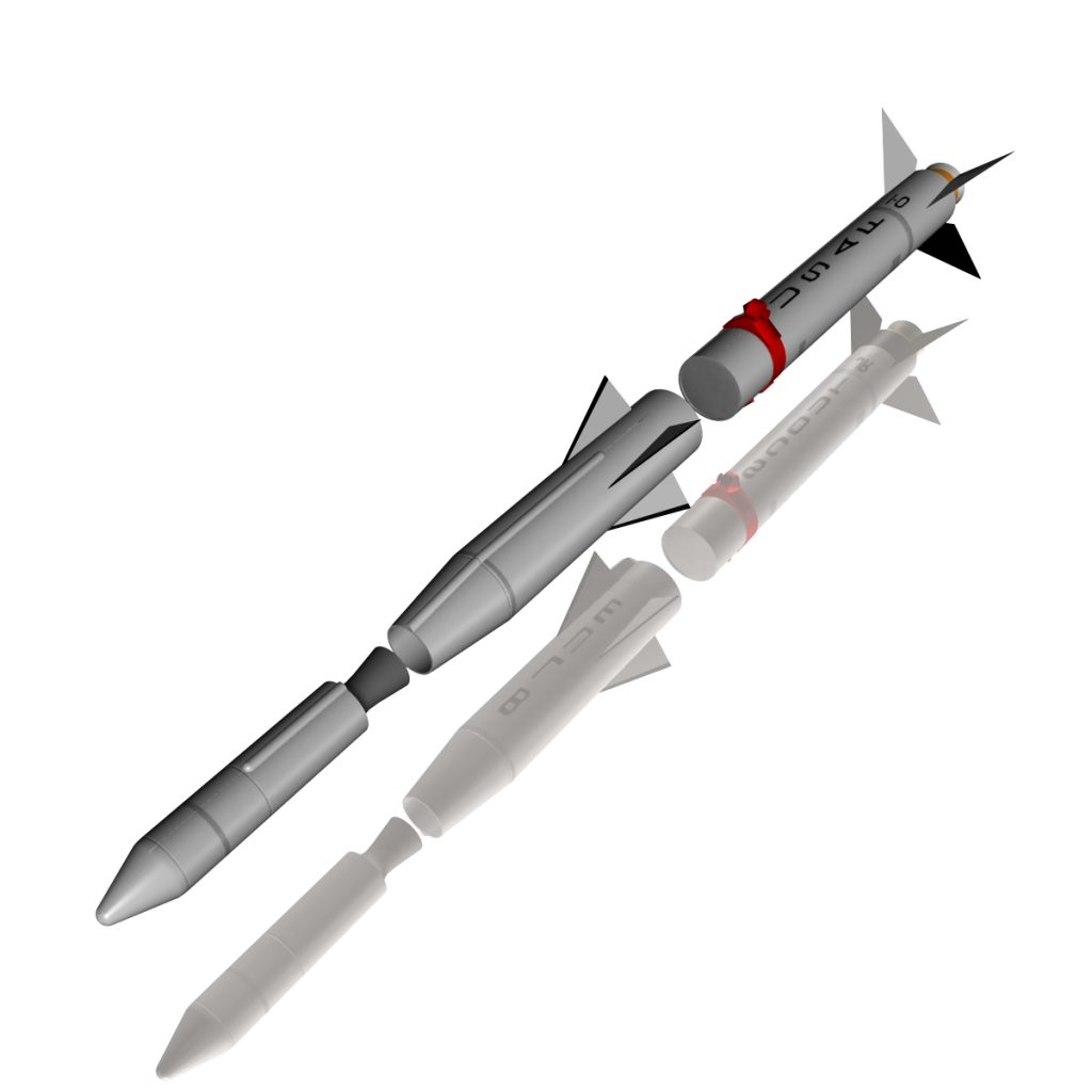 USAF Blue Scout Jr Rocket 3D Model - FlatPyramid