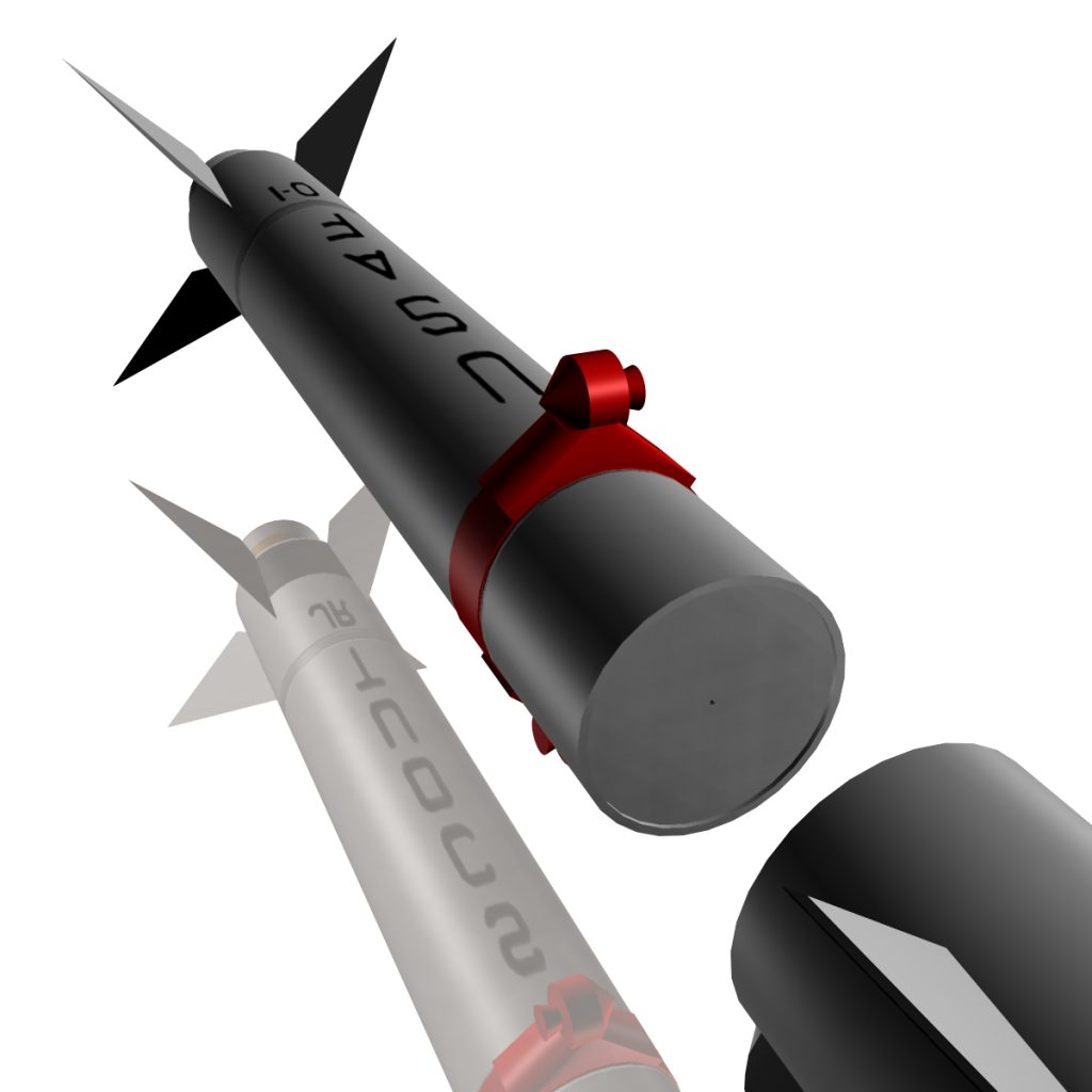 USAF Blue Scout Jr Rocket 3D Model - FlatPyramid