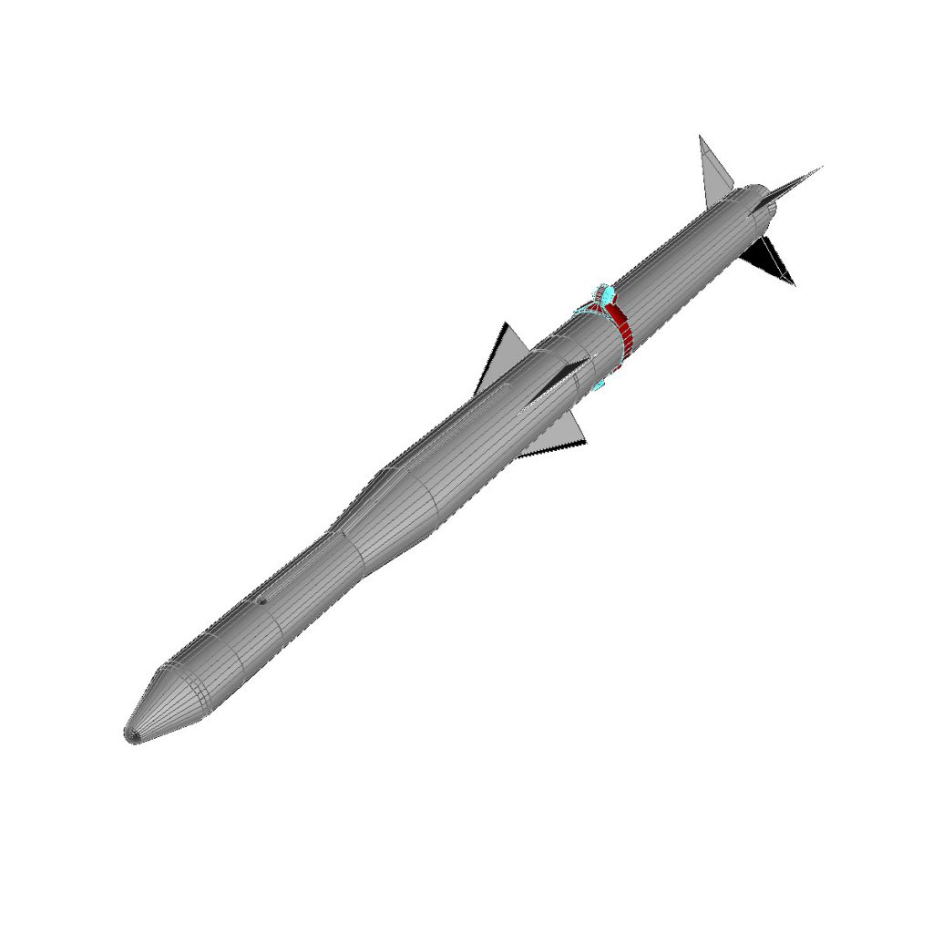 USAF Blue Scout Jr Rocket 3D Model - FlatPyramid