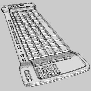 Media Center Keyboard 3D Model - FlatPyramid