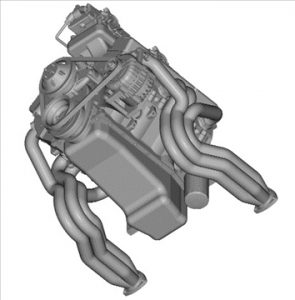 2X4 Chevrolet Engine 3D Model - FlatPyramid