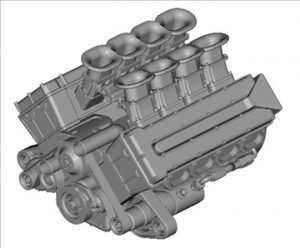 4 Cam Race Engine 3D Model - FlatPyramid