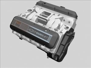 Chevrolet Big Block V8 Engine 3D Model - FlatPyramid