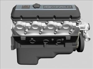 Chevrolet Big Block V8 Engine 3D Model - FlatPyramid