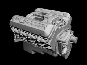 Chevrolet Big Block V8 Engine 3D Model - FlatPyramid