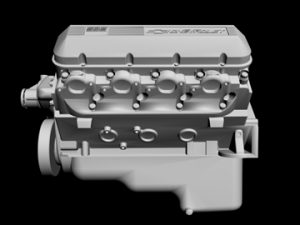 Chevrolet Big Block V8 Engine 3D Model - FlatPyramid