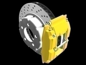 Disc Brake Rotor Caliper 3D Model - FlatPyramid