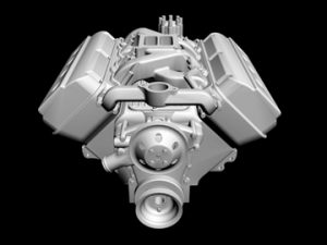 Early Chrysler Hemi V8 Engine 3D Model - FlatPyramid