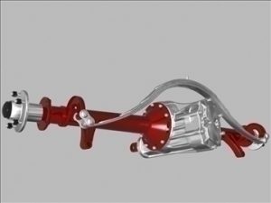 Early Halibrand Quick Change Differential Rear 3D Model - FlatPyramid