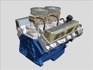 Ford 427 V8 Engine 3D Model - FlatPyramid