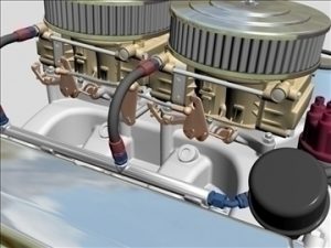 Ford 427 V8 Engine 3D Model - FlatPyramid