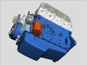 Ford 427 V8 Engine 3D Model - FlatPyramid