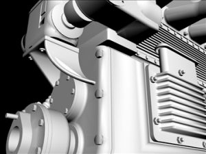 Offenhauser Engine 3D Model - FlatPyramid