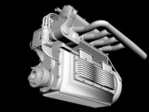 Offenhauser Engine 3D Model - FlatPyramid