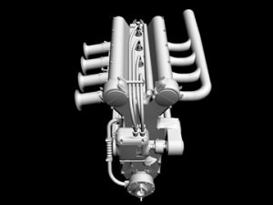 Offenhauser Engine 3D Model - FlatPyramid