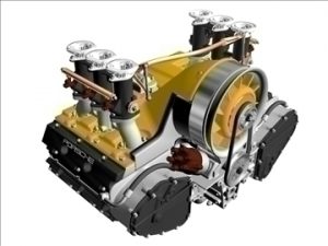 Porsche 3.2 Liter Engine 3D Model - FlatPyramid
