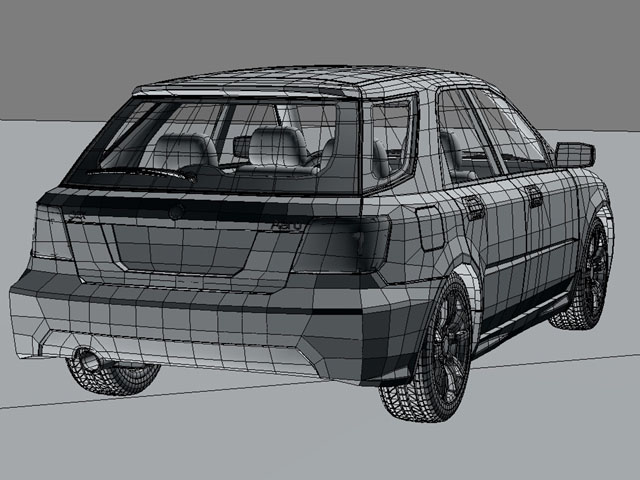 Saab 9 2X 3D Model - FlatPyramid
