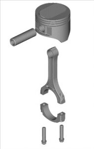 V8 Engine Rod Piston 3D Model - FlatPyramid