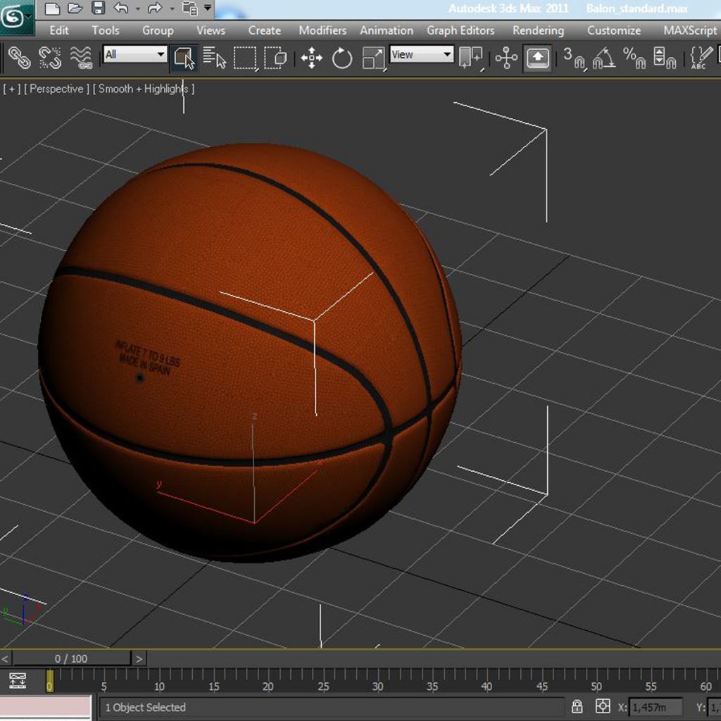 Standard basketball ball 3D Model - FlatPyramid