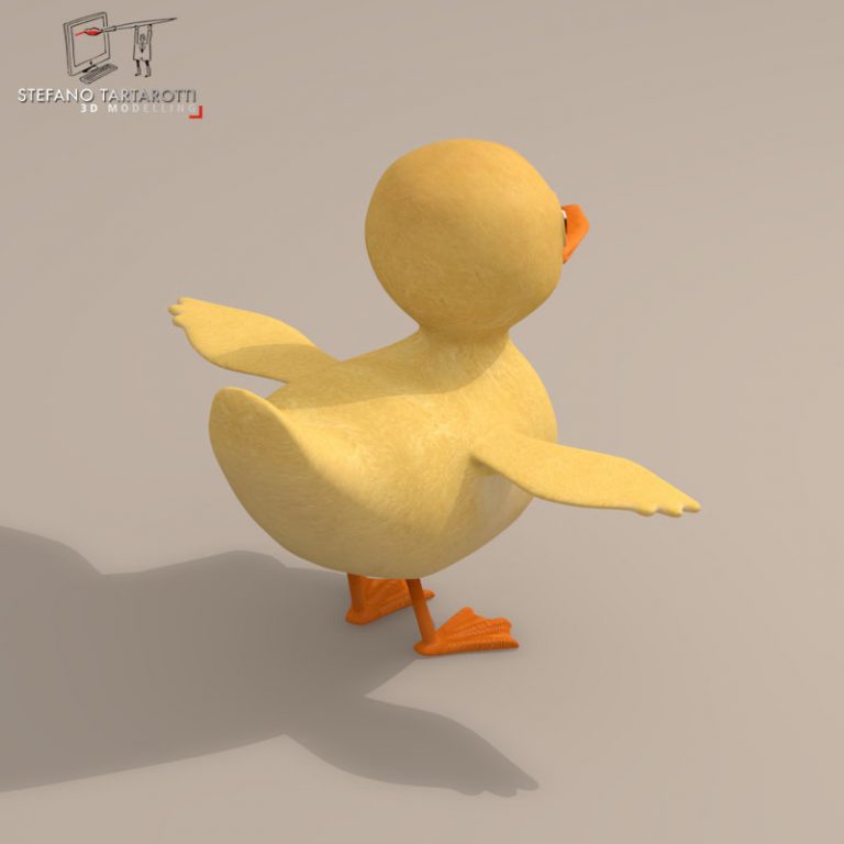 Cartoon Duck 3D Model - FlatPyramid