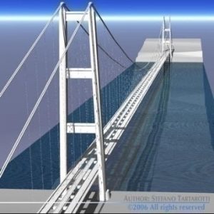Strait of Messina bridge 3D Model - FlatPyramid