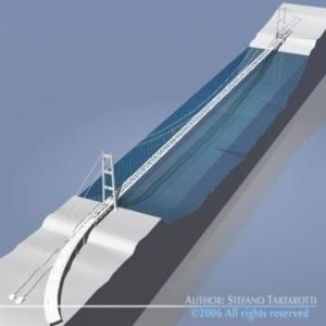 Strait of Messina bridge 3D Model - FlatPyramid