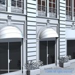 European building front 3D Model - FlatPyramid