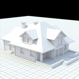 highly detailed single family house 17 3D Model - FlatPyramid