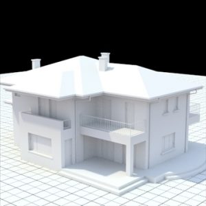 highly detailed single family house 19 3D Model - FlatPyramid