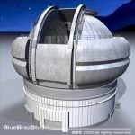 Observatory with telescope 3D Model - FlatPyramid