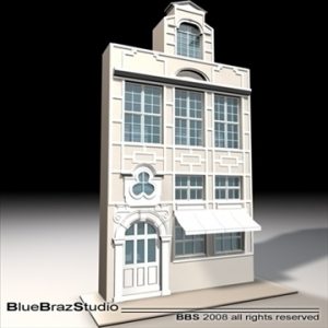 old style facade 3D Model - FlatPyramid