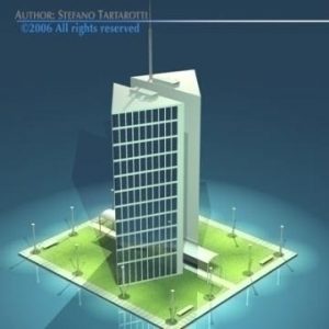 Stilizedcity-triangle building 3D Model - FlatPyramid