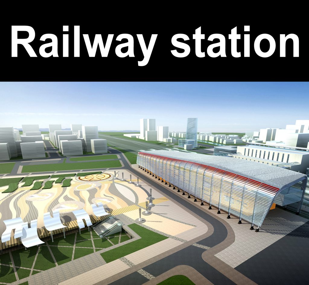 Railway station 003 3D Model - FlatPyramid