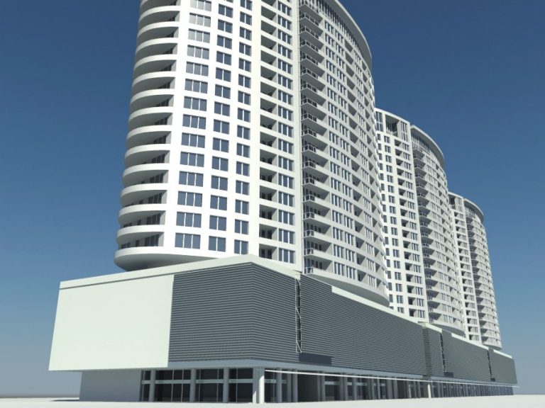 Three Towers Building Bratislava Slovakia 3D Model - FlatPyramid
