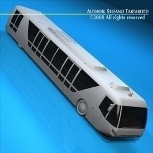 Airport bus 3D Model - FlatPyramid