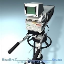 Broadcast camera 3D Model - FlatPyramid
