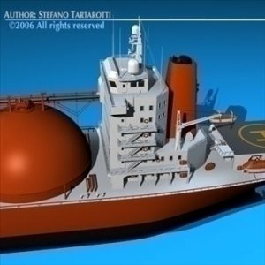 Gas ship 3D Model - FlatPyramid