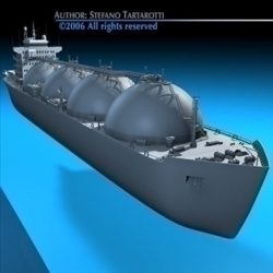 Gas ship 3D Model - FlatPyramid