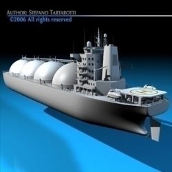 Gas ship 3D Model - FlatPyramid