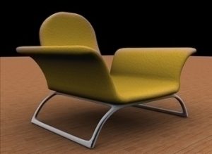 Comfortable chair 3D Model - FlatPyramid