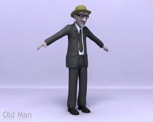 Old Man Rig 3D Model - FlatPyramid