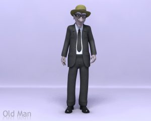 Old Man Rig 3D Model - FlatPyramid