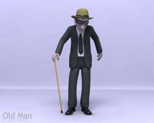 Old Man Rig 3D Model - FlatPyramid