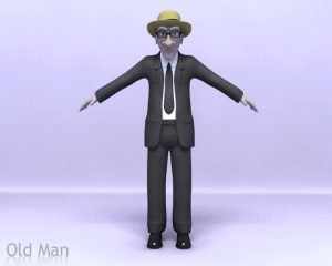 Old Man Rig 3D Model - FlatPyramid