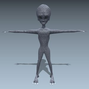 Blue alien creature 3D Model - FlatPyramid