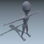 Blue alien creature 3D Model - FlatPyramid
