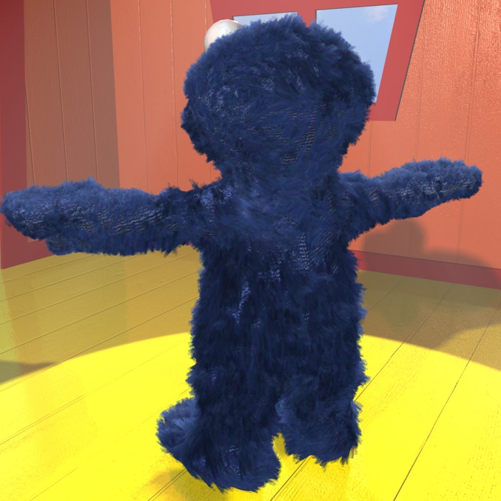 Cookie Monster RIGGED 3D Model - FlatPyramid