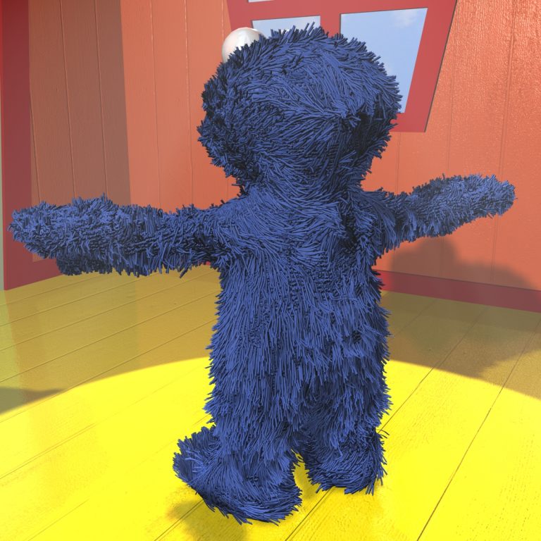 Cookie Monster RIGGED 3D Model - FlatPyramid
