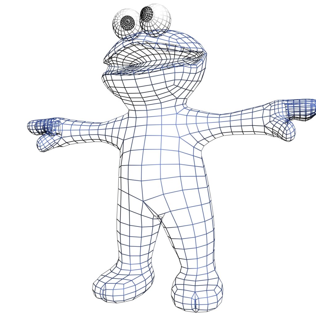 Cookie Monster RIGGED 3D Model - FlatPyramid