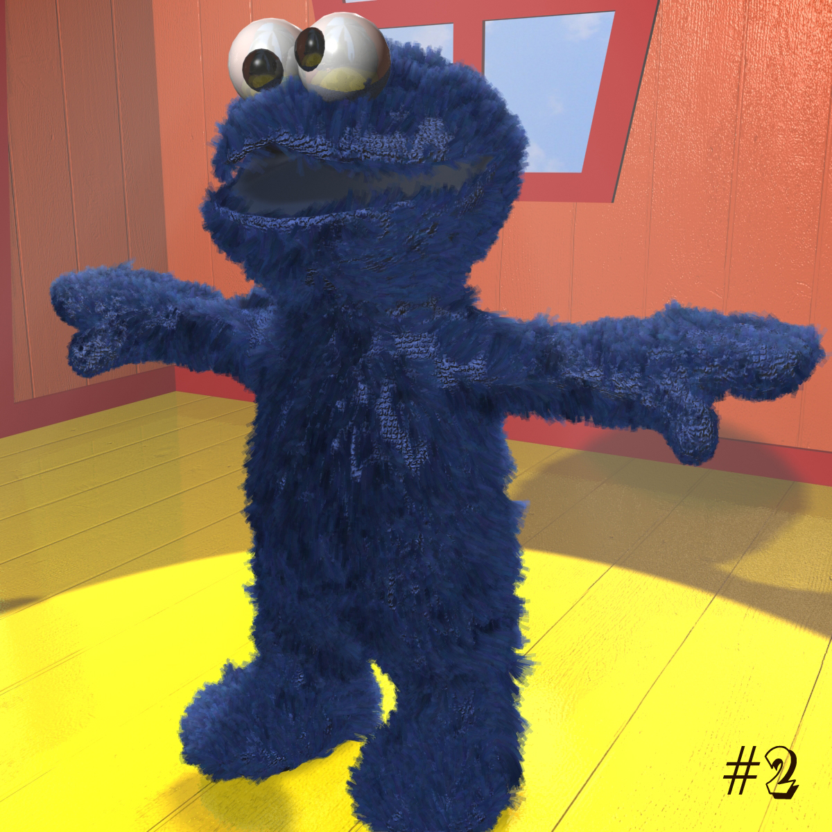Cookie Monster RIGGED 3D Model – Buy Cookie Monster RIGGED 3D Model ...
